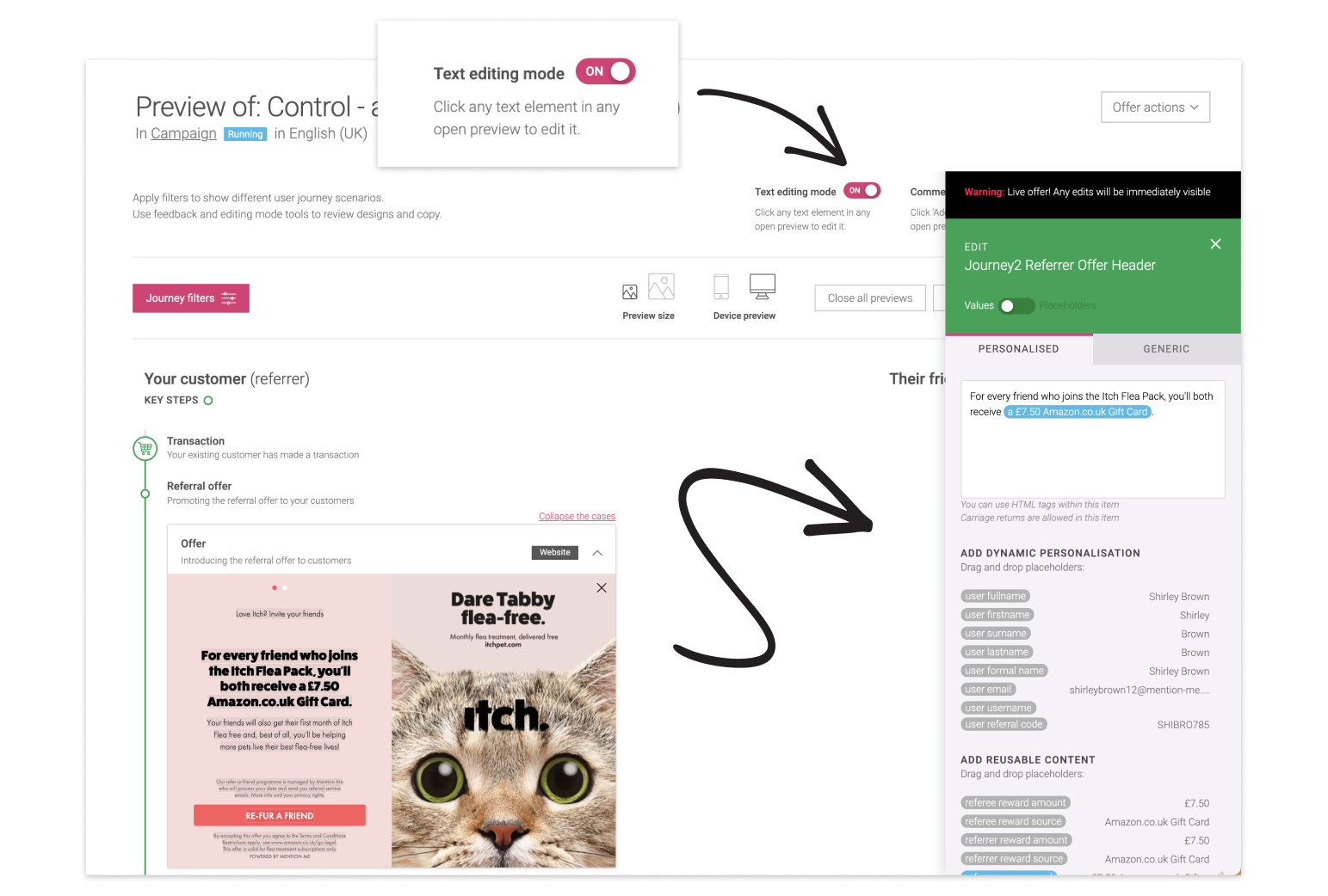 Understanding the Campaign & Preview Section – Mention Me | Help Centre